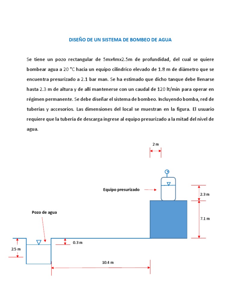 Diseño de Un Sistema de Bombeo de Agua | PDF