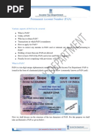 Dummy PAN Card for Testing | PDF
