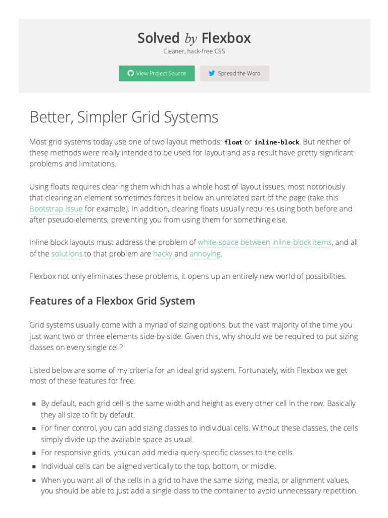 Better, Simpler Grid Systems - Solved by Flexbox - Cleaner, Hack-Free ... Better, Simpler Grid Systems - Solved by Flexbox - Cleaner, Hack-Free ...