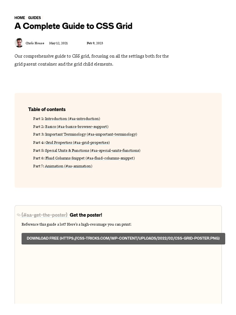 A Complete Guide To Css Grid Css Tricks Css Tricks Pdf Page