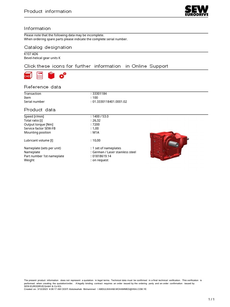 Gear Unit Specs for Engineers | PDF