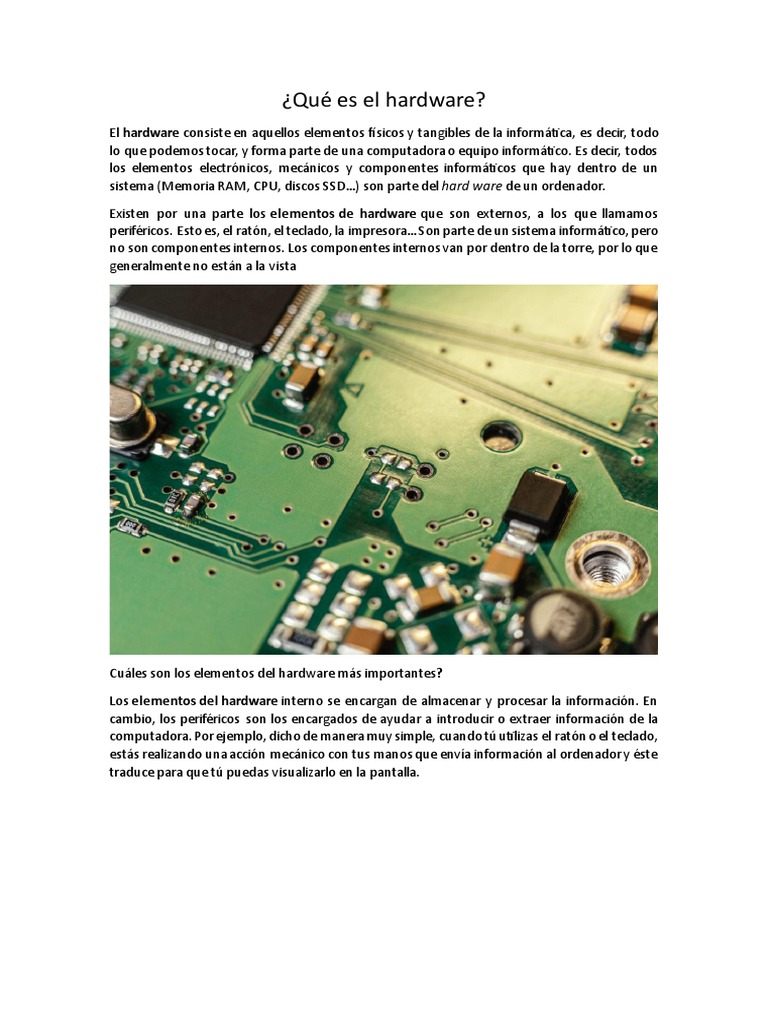 Qué Es El Hardware | PDF