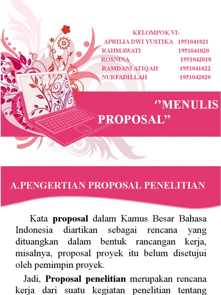 Menulis Proposal Bahasa Indonesia | PDF