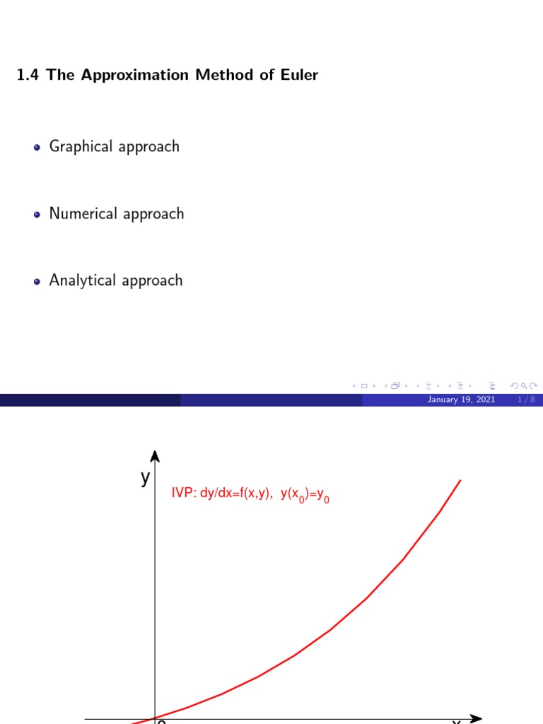 1.4 Euler's Method - PPT | PDF