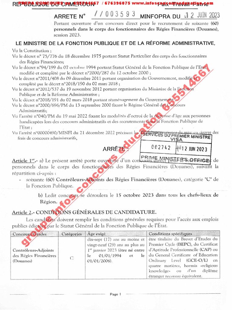 Concours Douane 2023 | PDF | Gouvernement | France