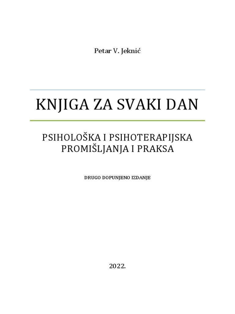 Knjiga Za Svaki Dan Drugo Izdanje 2022 OK02 | PDF