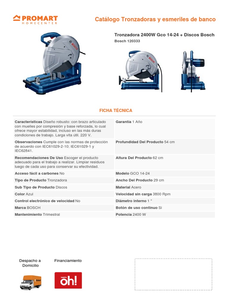 Tronzadora 2400W | PDF | Tecnología