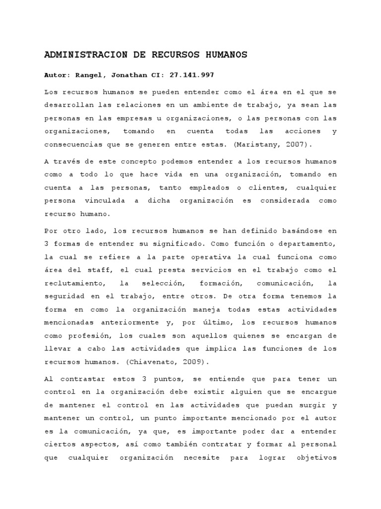 Informe | PDF | Gestión de recursos humanos | Business