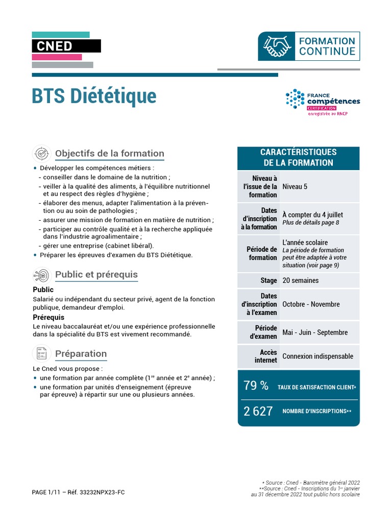 Cned BTS Diet Doc FC23 | PDF