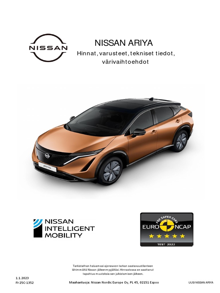 ARIYA Asiakashinnasto | PDF