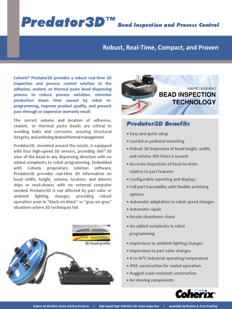 Predator3D Spec Sheet - 11212019 | PDF