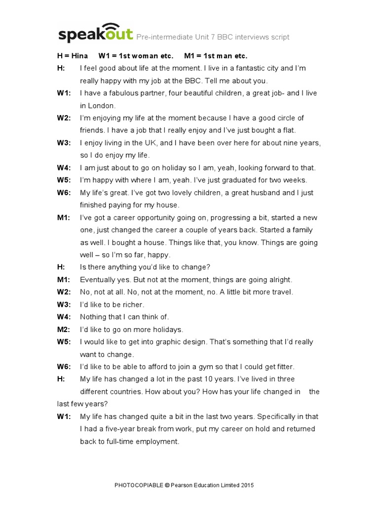 SO PI U7 Interviews Scripts | PDF