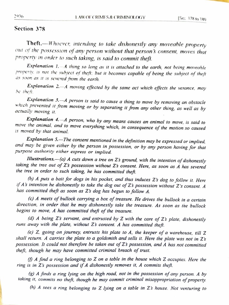 Understanding Theft: Legal Definitions & Examples | PDF | Theft | Crime ...