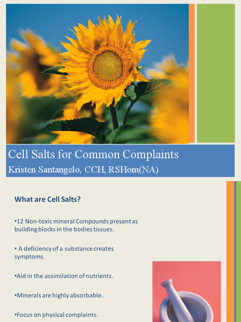Cell Salts For Common Ailments 1 | PDF