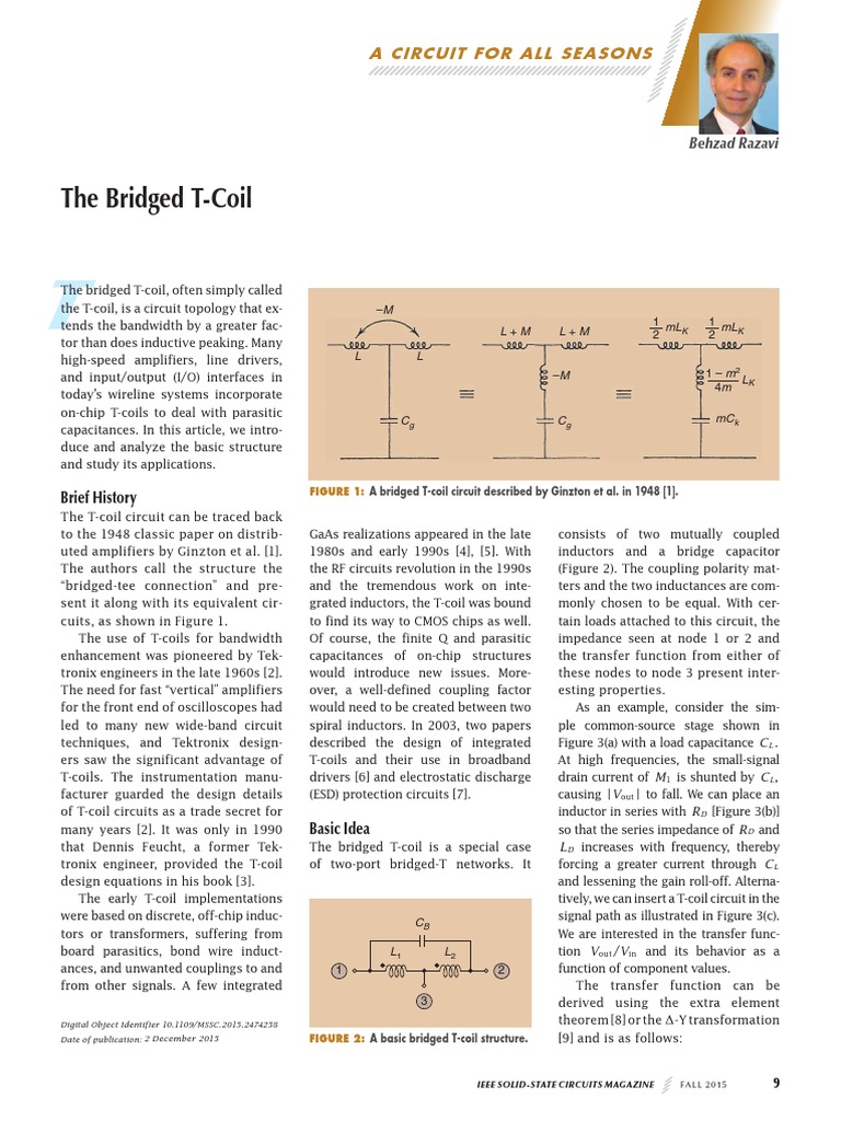 The Bridged T-Coil | PDF | Amplifier | Electrical Network