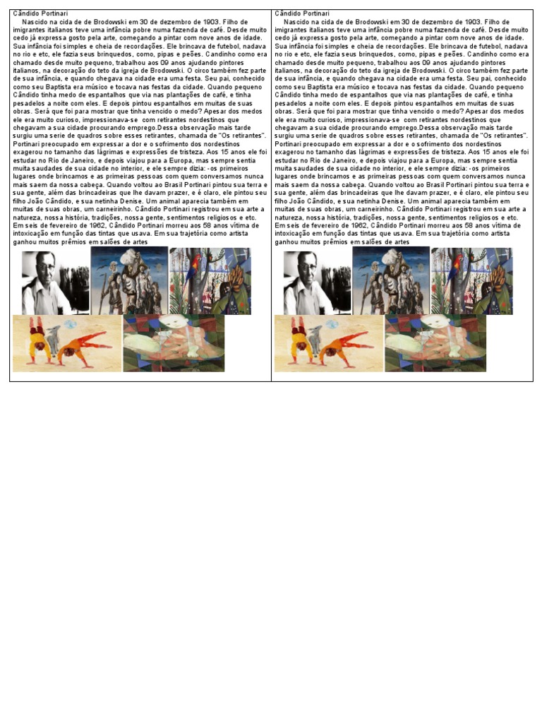 Vida e Arte de Cândido Portinari | PDF | Arte