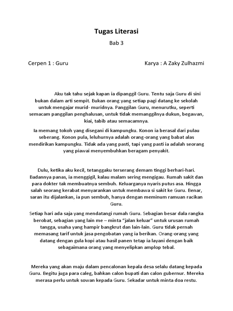 Tugas Literasi Bab 3 | PDF