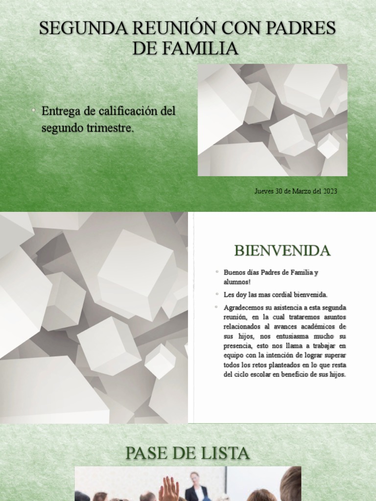 2da. Reunion Con Padres de Familia | PDF | Relaciones personales ...