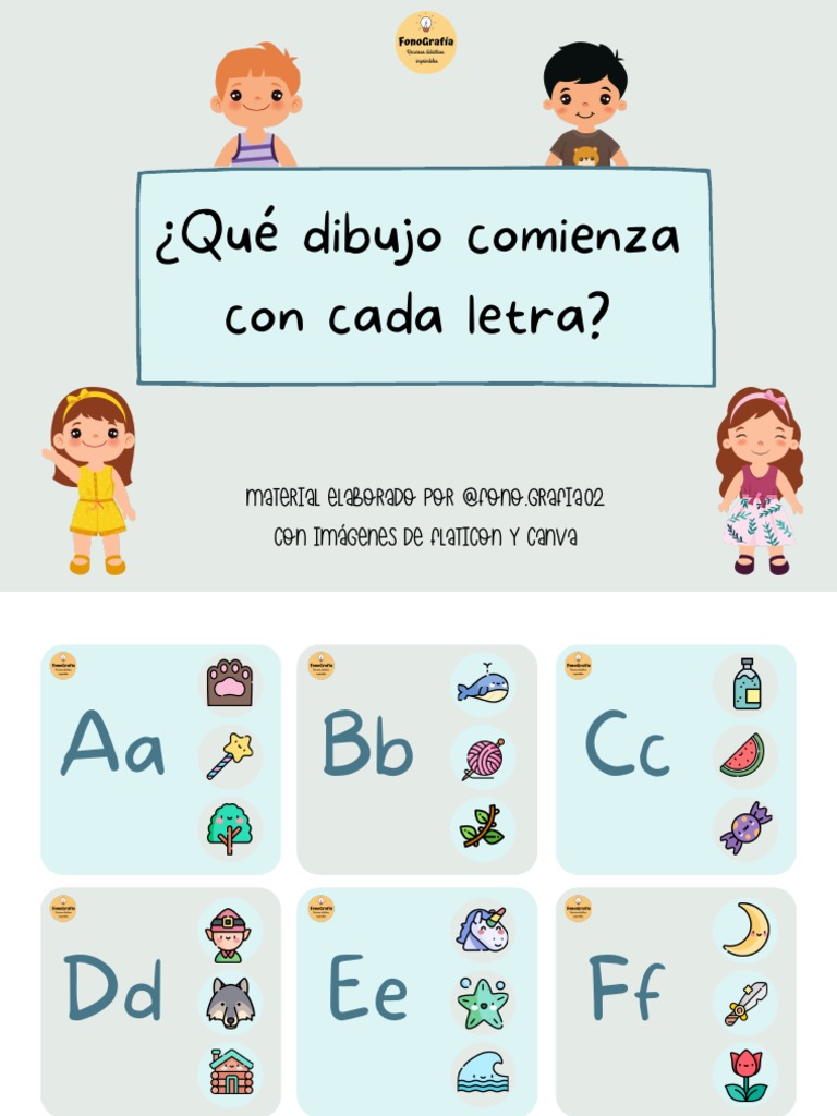Dibujos por letra del alfabeto | PDF