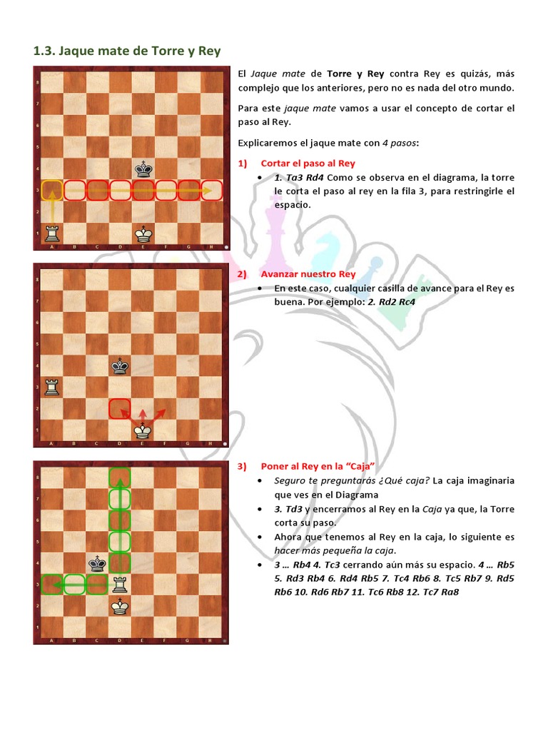Jaque Mate con Torre y Rey | PDF | Teoría de juego | Ajedrez