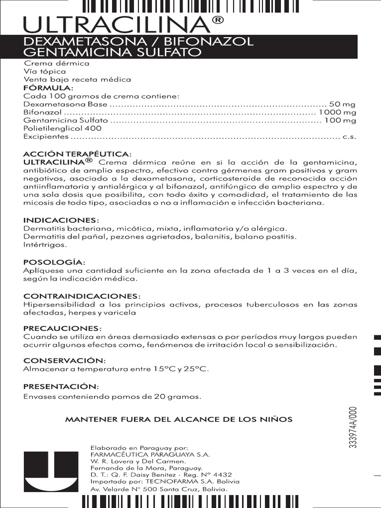 Ultracilina CD Bo | PDF