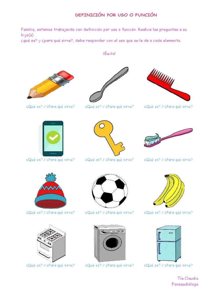 Definición por Uso para Niños | PDF