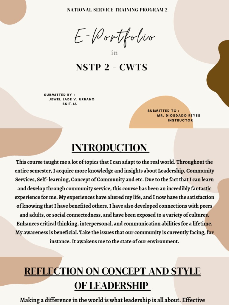 NSTP-2 Portfolio | PDF