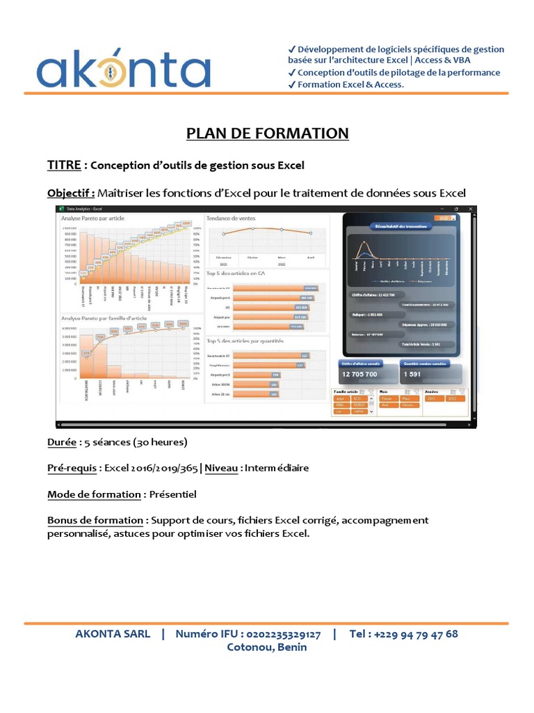 Plan de Formation Excel Auf | PDF Plan de Formation Excel Auf | PDF