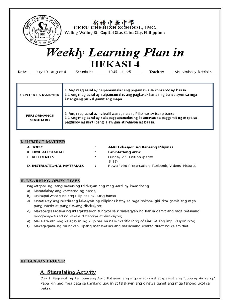 HEKASI 4 Week 1 | PDF