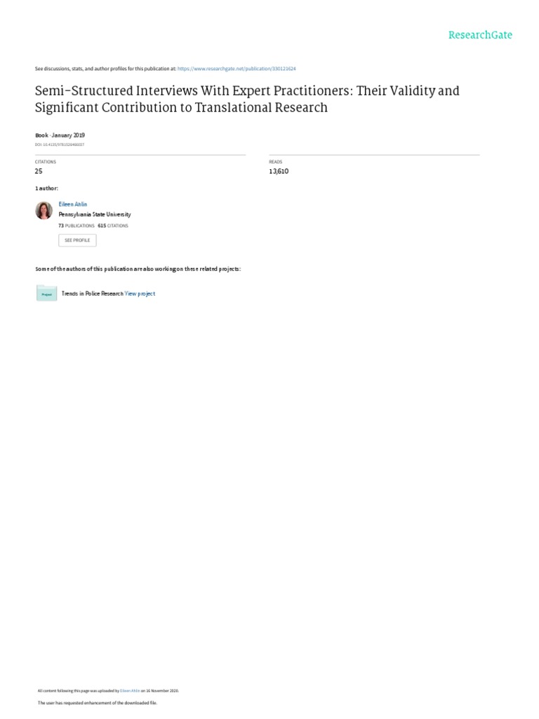 Semi-Structured Interview | PDF