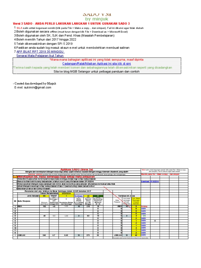 SADO Versi 3a (Minjuk) | PDF