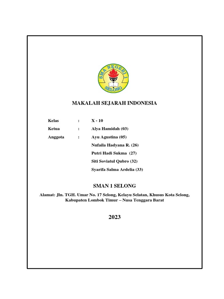 Makalah Sejarah Indonesia Fix | PDF