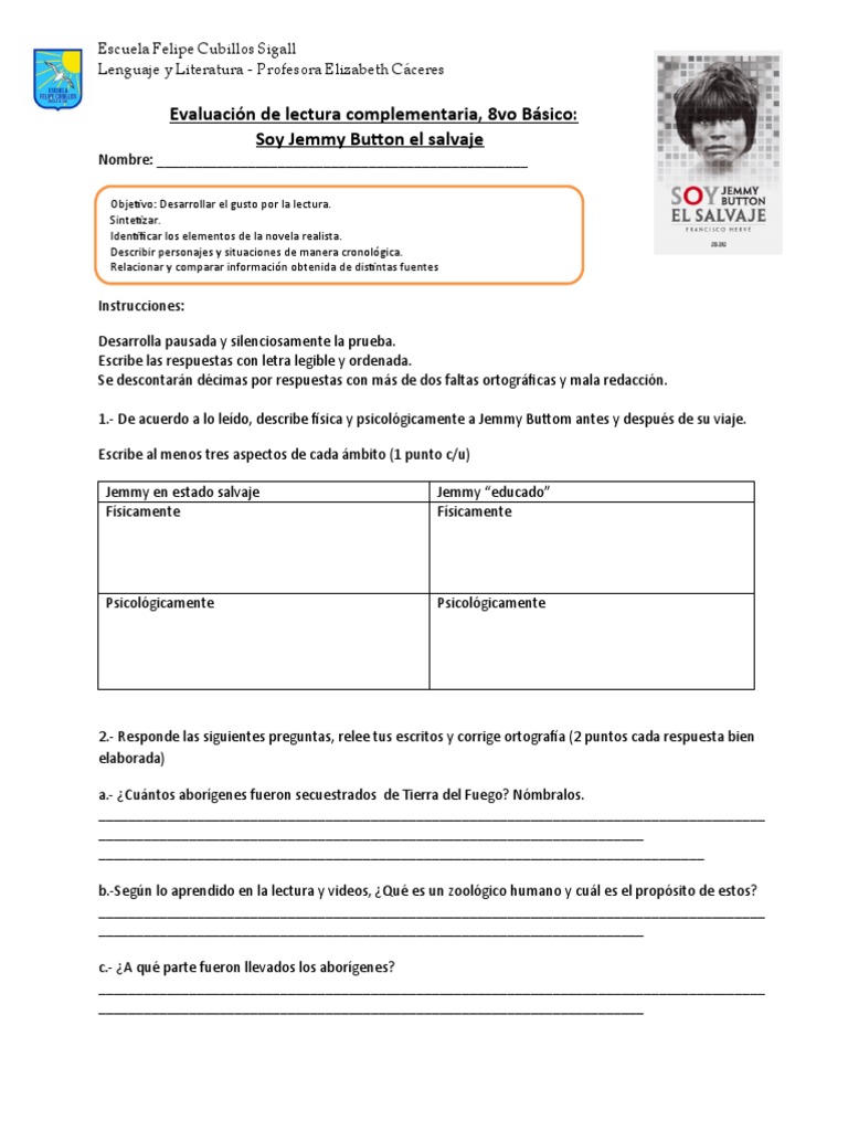 Ev Soy Jimmy Button El Salvaje | PDF