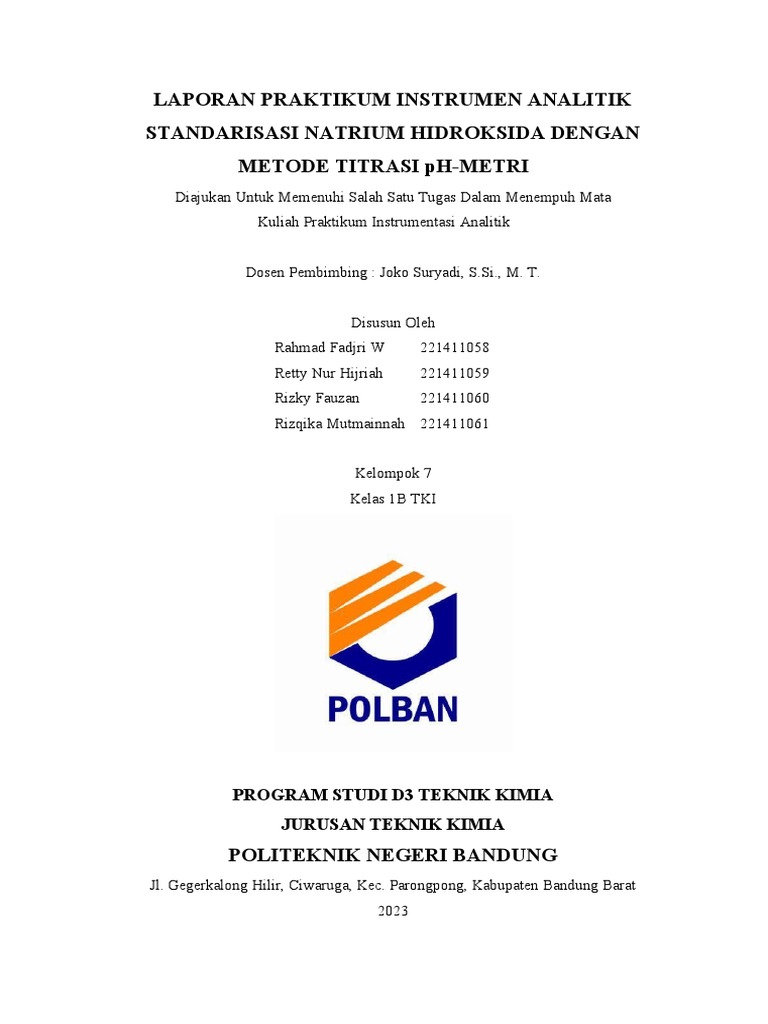Laporan - Instrumen Analitik | PDF