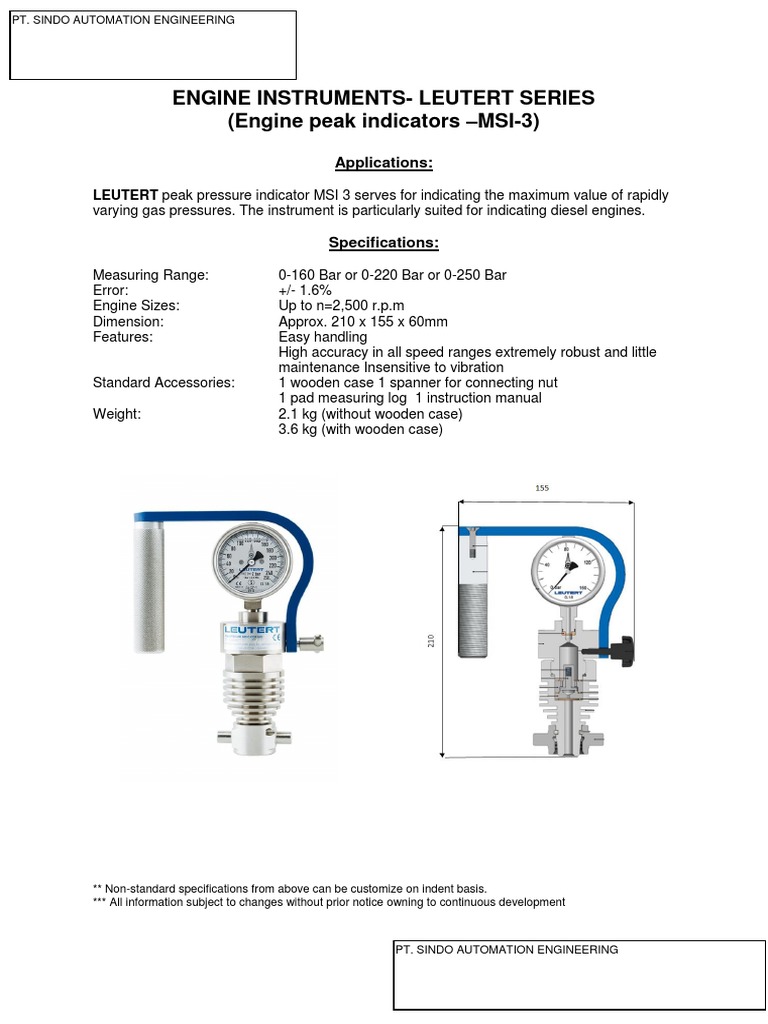 Engine Instruments Engine Peak Indicator MSI 3 | PDF | Technology ...