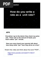 SI - 6.RP.A.2 - Understand Unit Rates | PDF