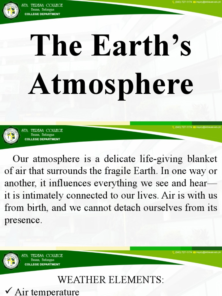 The Earths Atmosphere | PDF