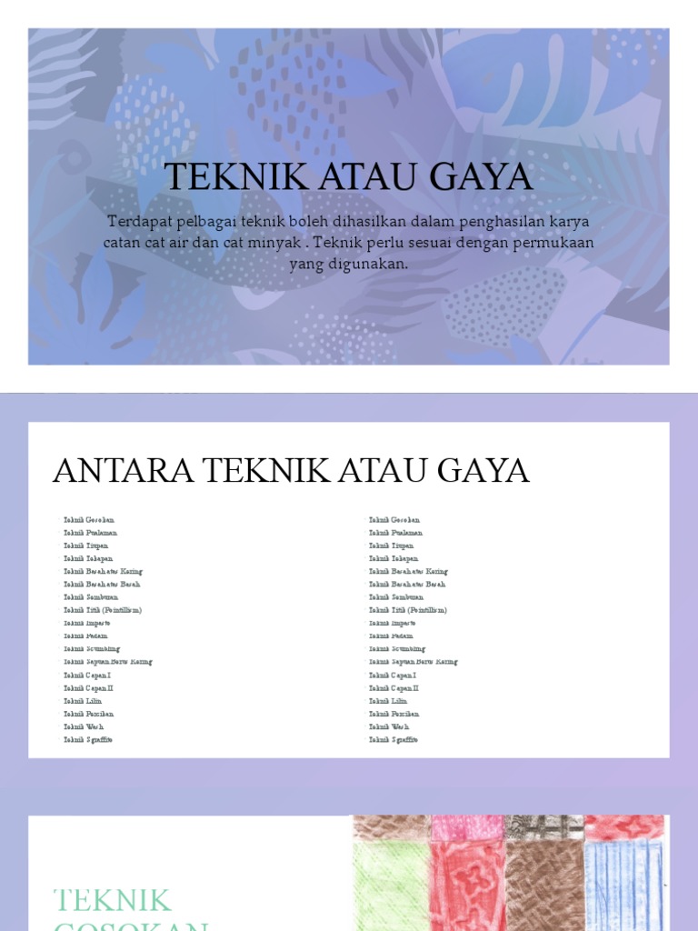 Teknik Gaya PSV Sem 1 | PDF