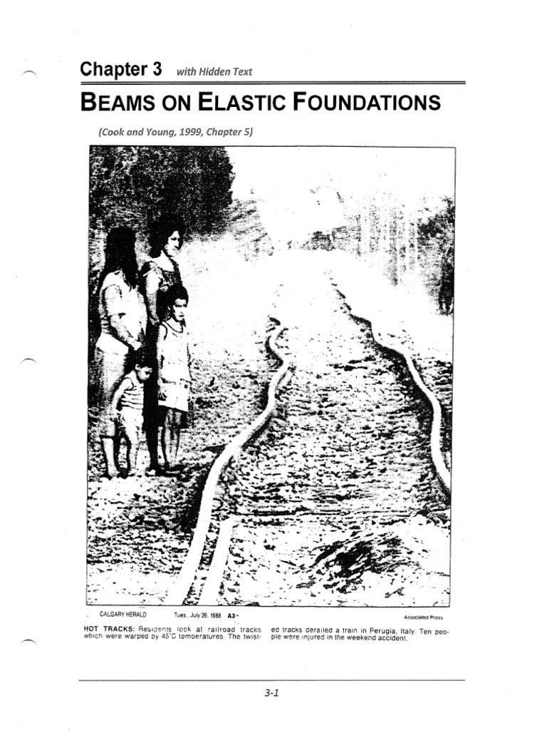 Beams On Elastic Foundations | PDF