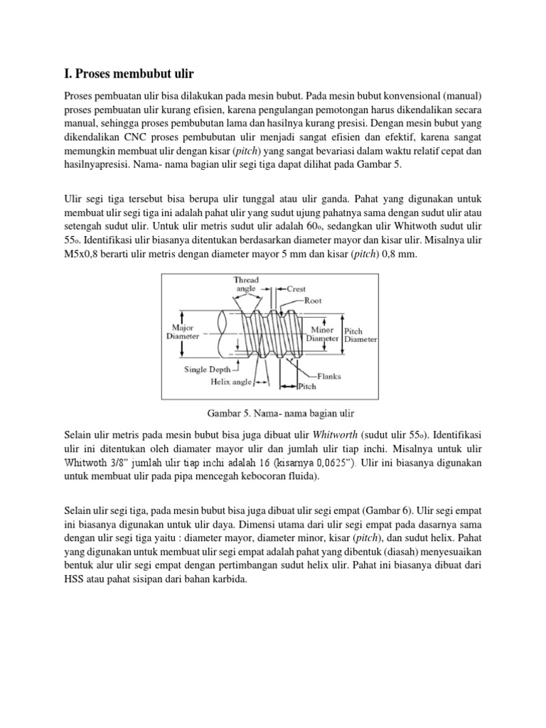 Bubut Ulir Xii TP Bubut | PDF