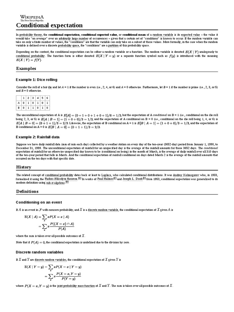 Conditional Expectation Pdf