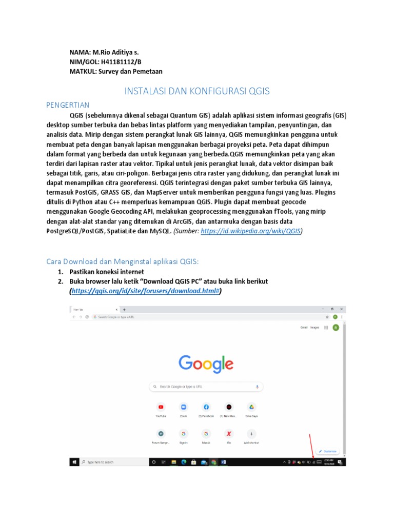 Instalasi Dan Konfigurasi Qgis | PDF