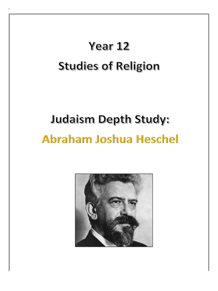 Abraham Heschel Resource Booklet | PDF | Interfaith Dialogue | Jews And Judaism
