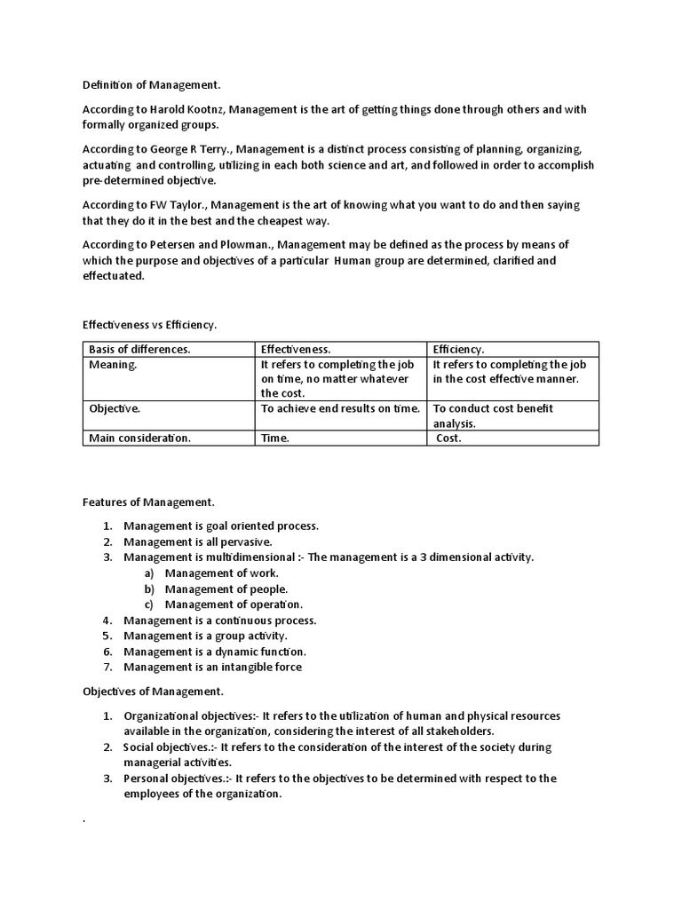 Definition of Management | PDF | Economies | Business Economics