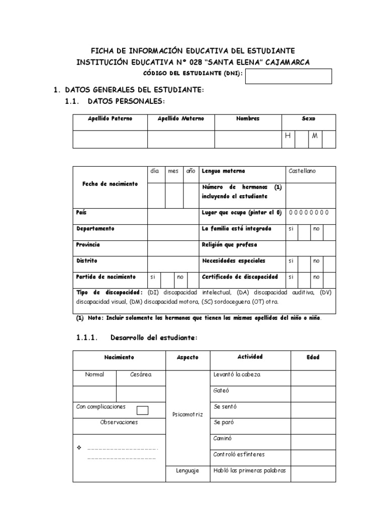 FICHA_DE_INFORMACIÓN_EDUCATIVA_DEL_EDUCANDO | PDF | Maestros