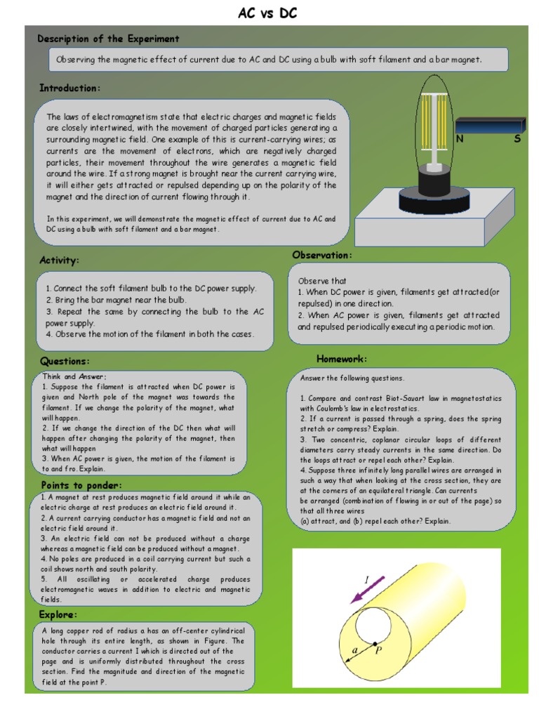 AC Vs DC | PDF | Magnetic Field | Electric Current