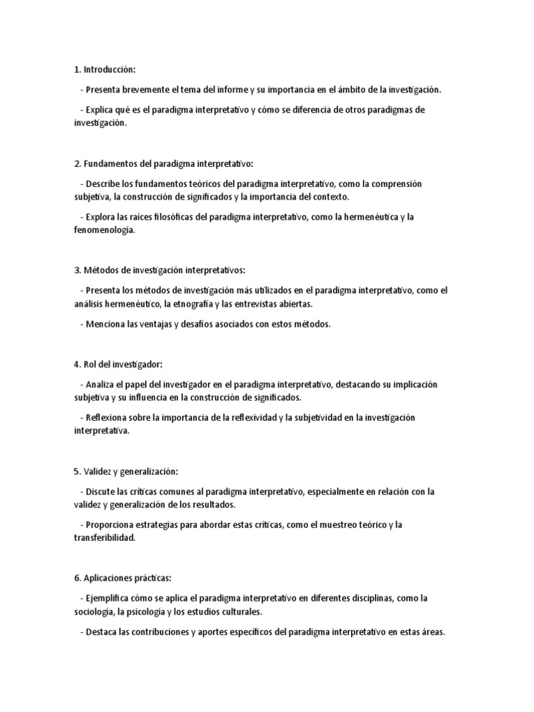 Esquema Paradigma Interpretativo | PDF