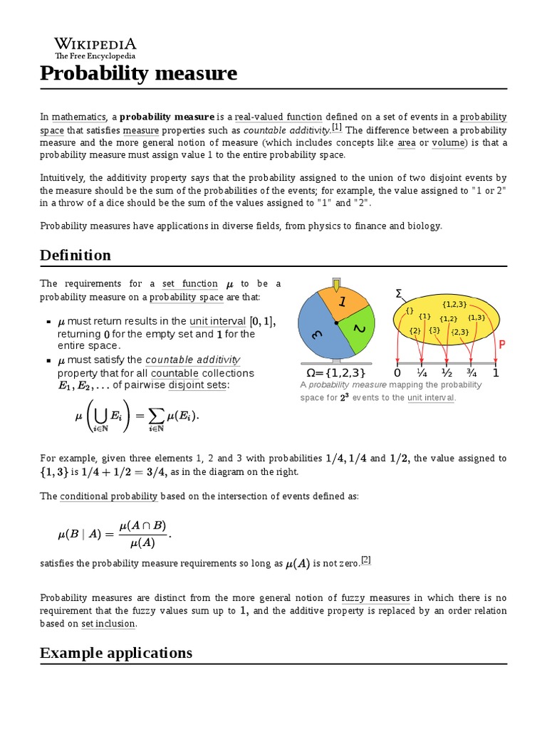 Probability Measure | PDF