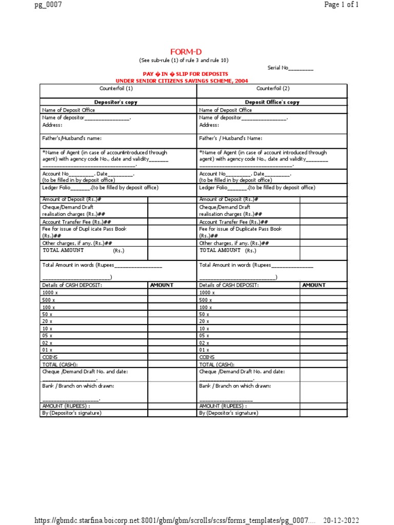 Pay in Slip | PDF | Deposit Account | Cheque