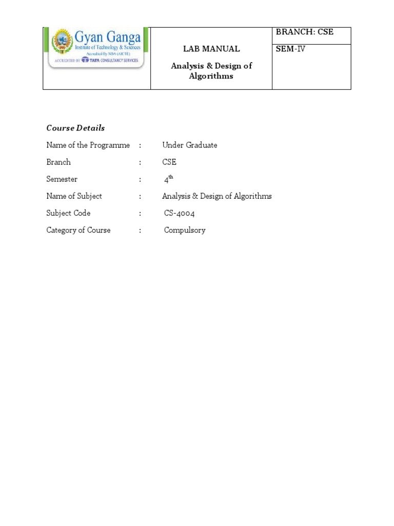 ADA LAB MANUAL - For Reference | PDF | Computers